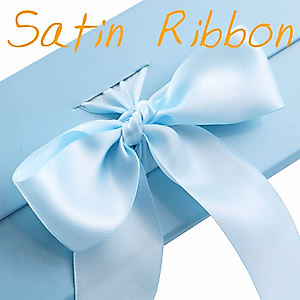 GREEN BEAN Large Gift Box with Lid for Present 13x9.7x3.4 Inches, Baby Blue Magnetic Gift Box with Ribbon, Bridesmaid Proposal Box, Luxury Gift Box(Glossy Baby Blue)