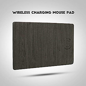 Fast Wireless Charger Mouse Pad Qi Certified Case-Friendly 10W Fast Wireless Charging Mouse Mat Compatible for iPhone 12,12Pro,11,11 Pro,XR,X,8,8 Plus,Samsung Galaxy S10/S9/S8,Note (7.5W/10) (Grey)