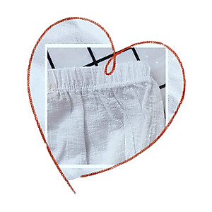 LOOLY Newborn Toddler Kids Cotton Linen Ruffle Bloomer Shorts Diaper Cover 0-2T(100,A-White)