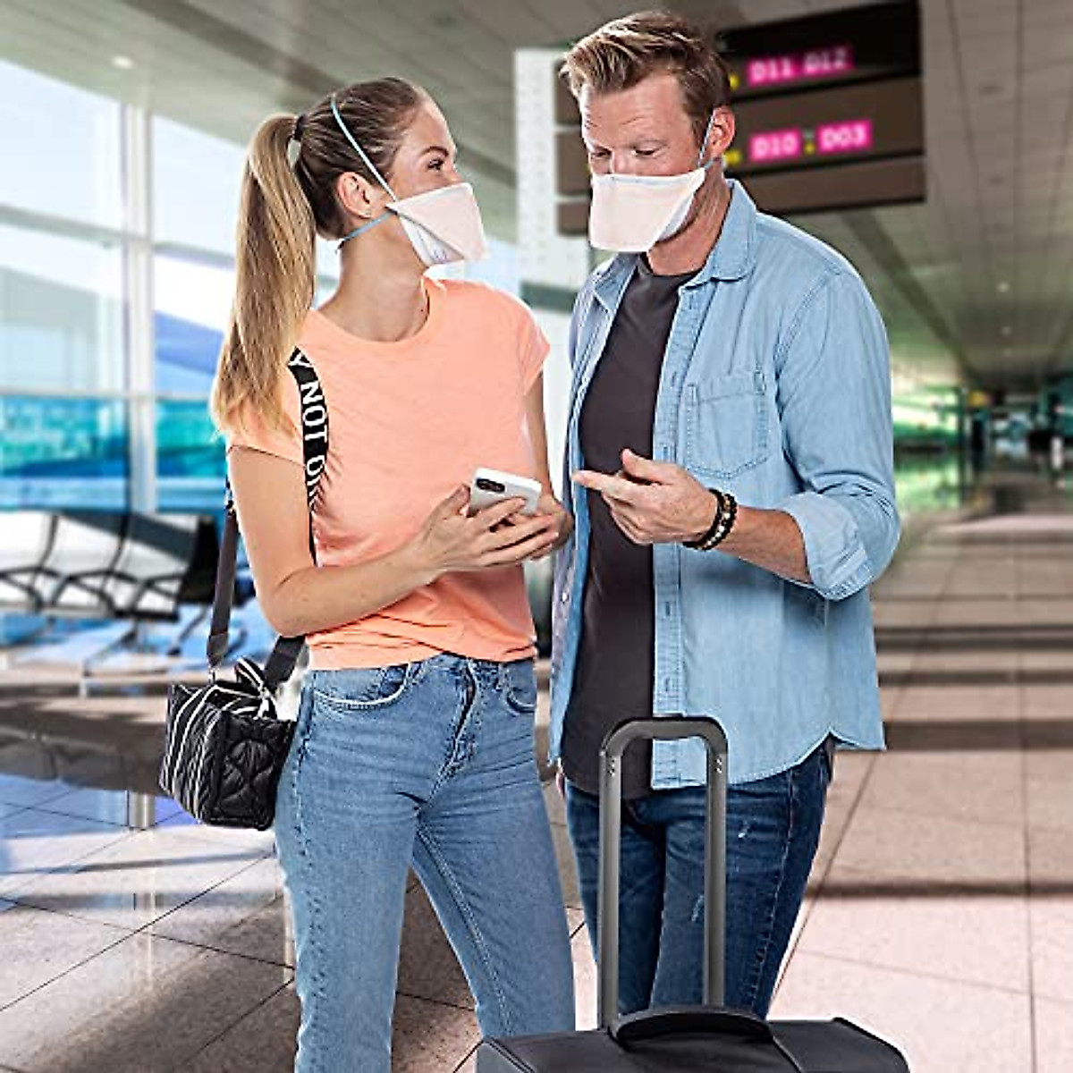 HALYARD FLUIDSHIELD N95 Respirators, ASTM Level 3 Mask, Regular Size, Orange, 46727 (Case of 210)