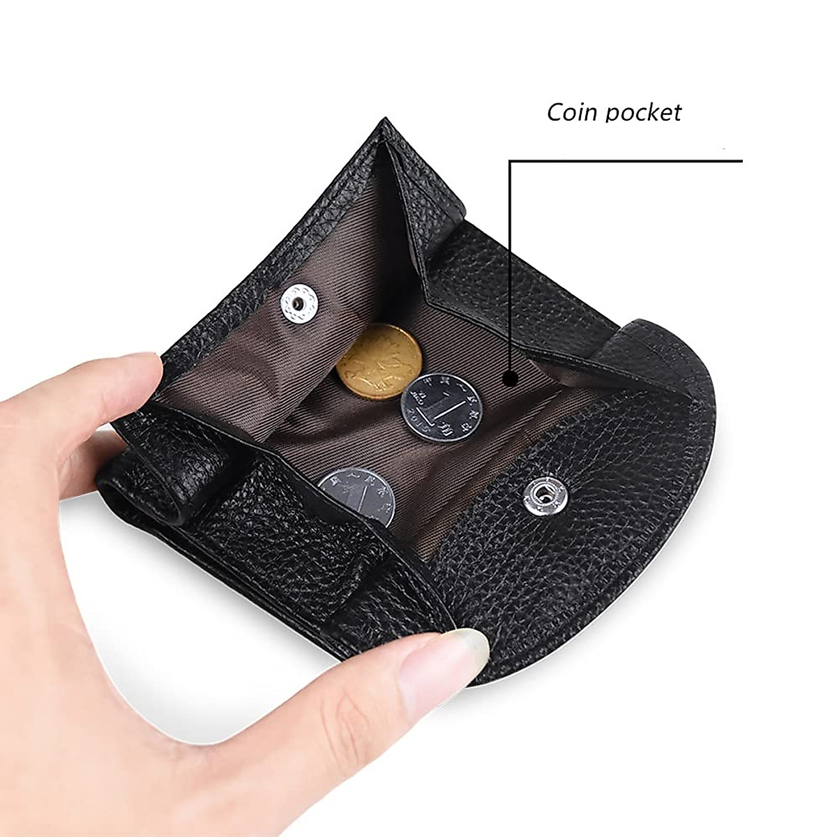 Dicihaya Female Small Wallets Coin Purse Mini Genuine Leather Wallet Bifold Pouch Multiple Cards Holder