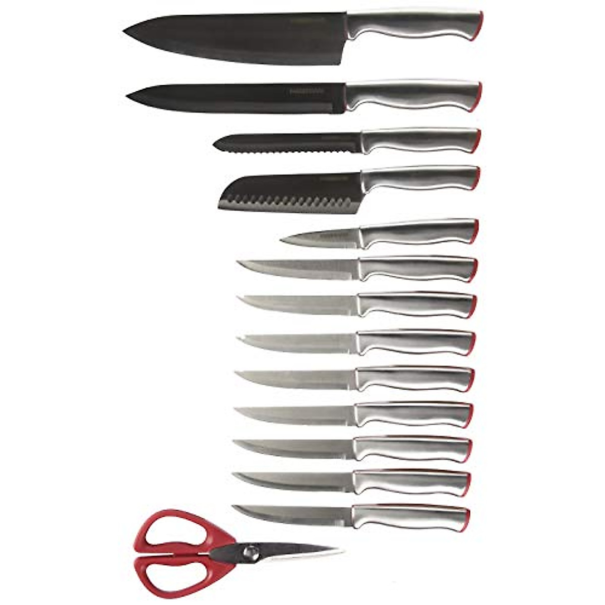 Farberware 5203702 Edgekeeper Knife Set, One Size, Red
