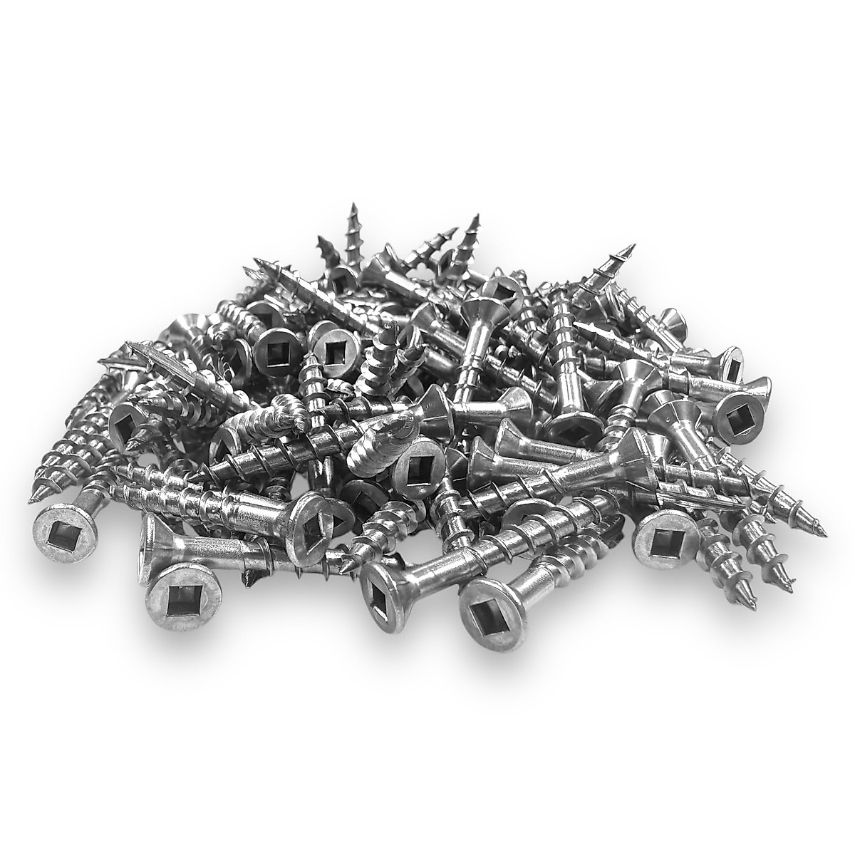 100 Qty #8 x 1-1/4" Stainless Steel Fence & Deck Screws - Square Drive Type 17 (BCP209)