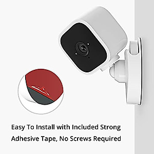 Holicfun Adhesive Mount for Blink Mini Indoor Camera, No Drilling Required, Strong Adhesive Tape, Flexible Placement (3-Pack, White)