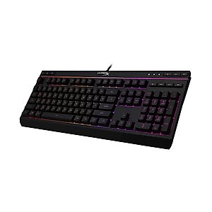 HyperX Cloud II Gaming Headset - 7.1 Surround Sound- Red (KHX-HSCP-RD) with HyperX Alloy Core RGBMembrane Gaming Keyboard Comfortable Black - Bundle
