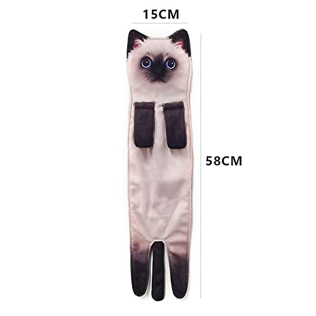 Infaccial Cat Hand Towels for Bathroom Kitchen-Cute Cat Hanging Towel Decorative Animal Washcloths Face Towels Cat Decor-Funny Housewarming Cat Gifts for Cat Lovers (Siamese Cat)