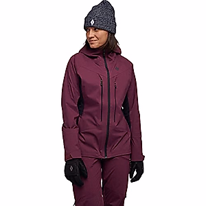 Black Diamond Equipment - Women's Dawn Patrol Hybrid Shell (as1, alpha, l, regular, regular, Blackberry-Black)