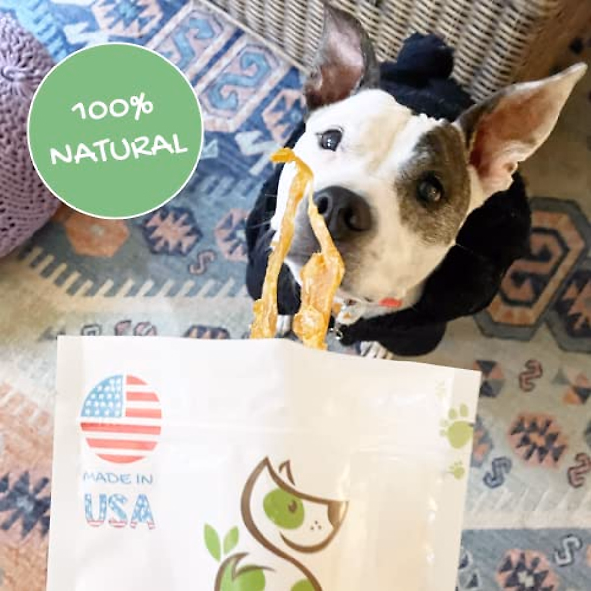 Nature Gnaws Turkey Tendons - Premium Natural Chew Treats - Delicious Reward Snack for Small Medium & Large Dogs - Made in The USA 8 oz Bag