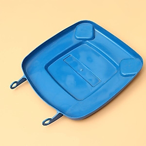 Baluue Outdoor Litter Box Square Trash Can Lid- Large Waste Bin Lid, Plastic Dustbin Lid Accessories for Outdoor Garden Replacement (Blue, 50L) Outdoor Trashcan