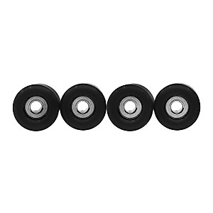 Teak Tuning Eco 85D CNC Poly Fingerboard Wheels - Street Shape, 7.5mm Dia., 5mm Wide - Black Colorway