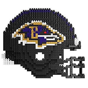 FOCO Baltimore Ravens NFL 3D BRXLZ Construction Toy Blocks Set - Helmet, 1378 pieces
