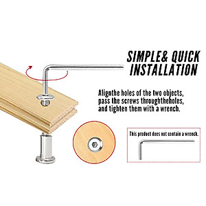 MroMax M6x17mm Nickel Plated Iron Insert Nut Rivet Hex Socket Head Nuts Screw Post Mounting for Furniture Installation Nickel Tone 30Pcs