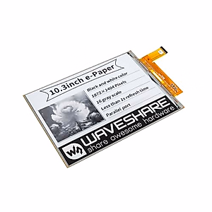 Waveshare 10.3inch Flexible E-Ink Raw Display Compatible with Raspberry Pi 4B/3B+/3B/2B/B+/A+/Zero/Zero W/WH/Zero 2W Series Boards 1872×1404 Resolution Supports Partial Refresh