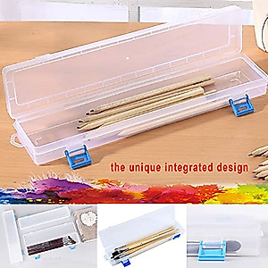 3PCS Brushes Storage Box Paint Brush Drawing Pen Container with Buckle Design