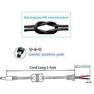 Twinsun 24V 1A DC Power Supply Adapter, AC 100V-240V to DC 24 Volt 1000mA 800mA 500mA 200mA Charger, 5.5mm x 2.1mm Plug for Nail Lamp, Security Camera, Air Cleaner, Massage Gun, Mini Printer.