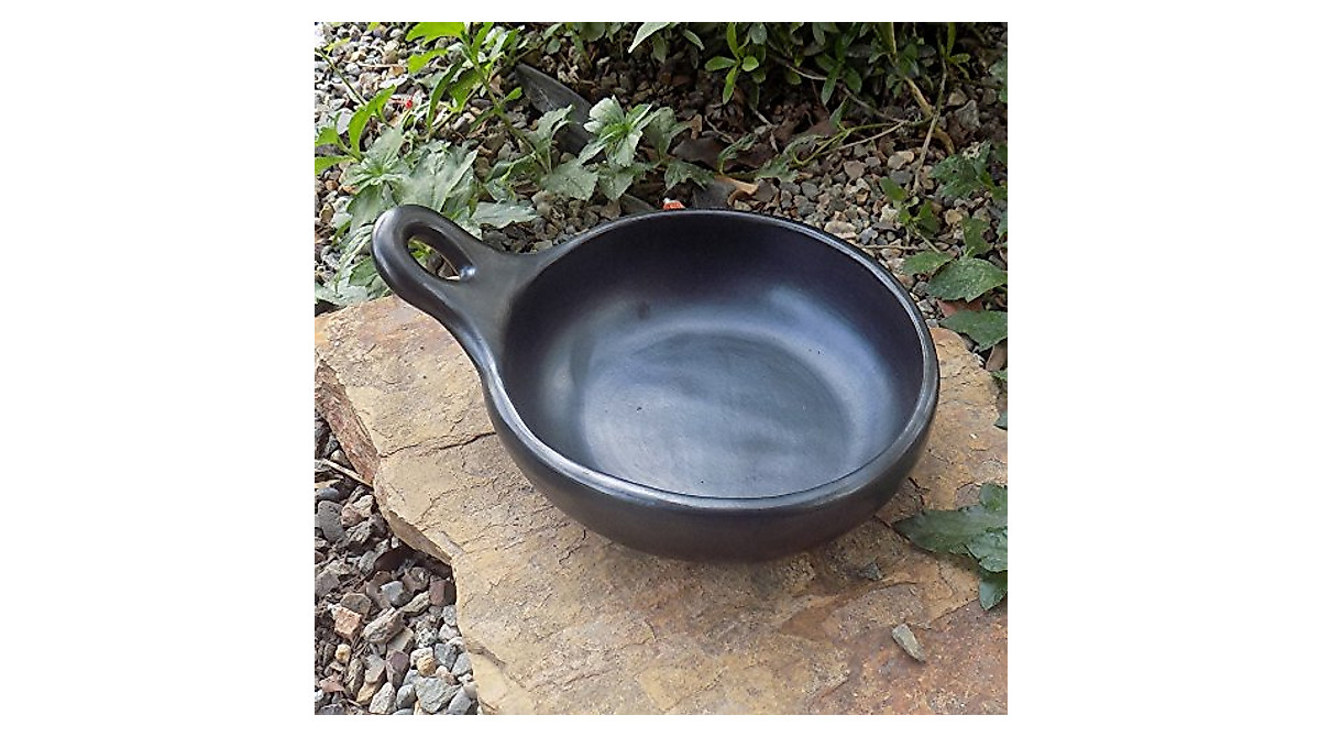 Ancient Cookware Clay Chamba Saute Pan - Large 64oz | Traditional ...