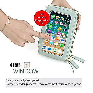 myfriday Small Crossbody Cell Phone Purse for Women, Mini Messenger Shoulder Handbag Wallet with Credit Card Slots