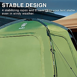 EVER ADVANCED Bike Storage Tent, 6.6 ft Outdoor Storage Sheds for Bicycle, Motorcycle, PU4000 mm Waterproof and Weatherproof Lawn Mower Garden Tools Shelter Cover