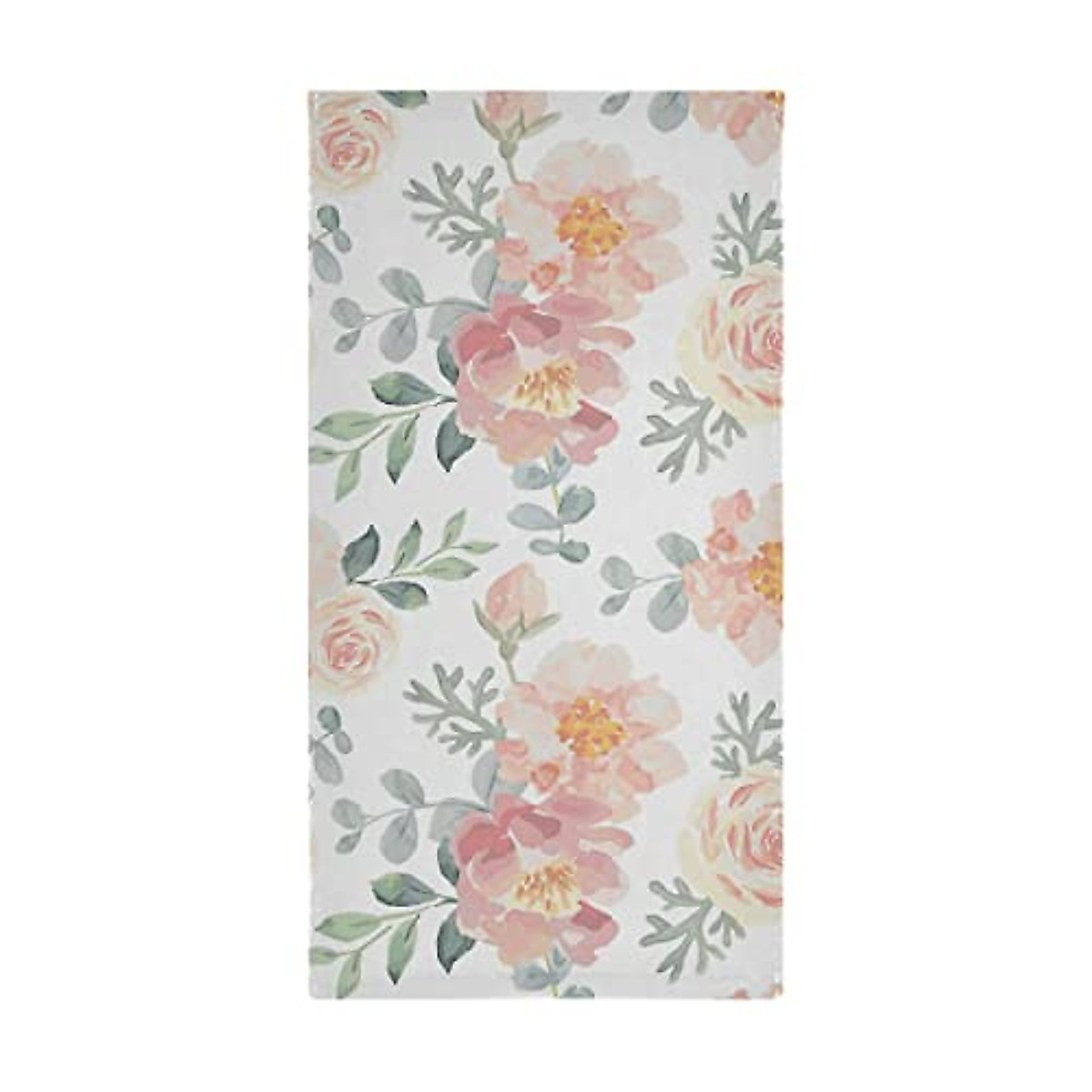 Pink Rose Hand Towels Flowers Towel Set of 2 Summer Fall 28×14 inchs Small Bath Towels Soft Guest Face Towel Bathroom Decorations Thin Kitchen Tea Dish Towels