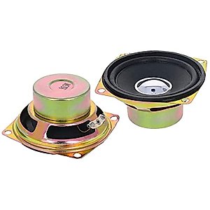 Heyiarbeit 2Pcs 5W 8 Ohm DIY Magnetic Speaker Audio Speakers 66mm Diameter Round Shape Replacement Loudspeaker