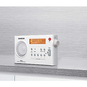 Sangean PR-D7 AM/FM Digital Rechargeable Portable Radio - White, One Size