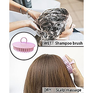 Hair Scalp Massager Shampoo Brush, 6 Pcs Scalp Brush Shower, Soft Scalp Scrubber for Dandruff, Scalp Exfoliator for Adults, Children and Pets
