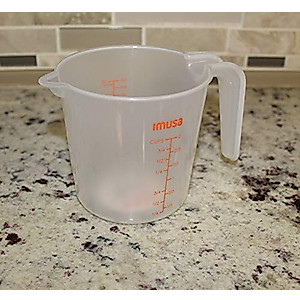 IMUSA USA 2 Cup Plastic Measuring Cup, Transparent