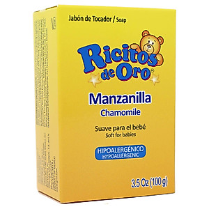 Ricitos De Oro Baby Cleansing Bar Soap with Extract Calming Effect, Chamomile, 6-Pack of 3.5 Oz Each Soap, 6 Soaps