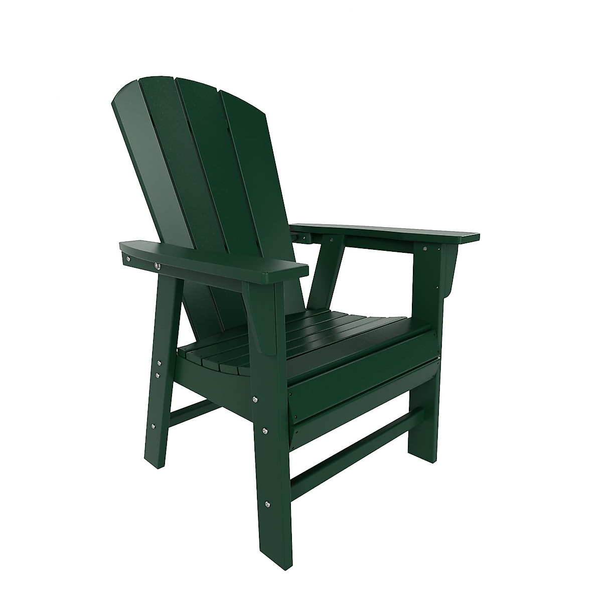 WestinTrends Malibu Malibu Outdoor Patio HDPE Plastic Adirondack Dining Chair Dark Green