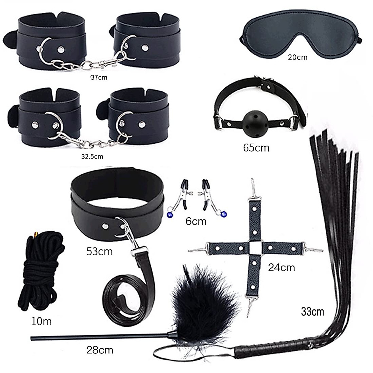 41Pcs SM Bondage Restraint Vibrator Silicone Anal Plug Sex Toys for Butt Plug