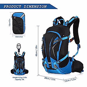 TOM SHOO 30L Cycling Backpack Lightweight Waterproof Backpack with Rain Cover Helmet Cover