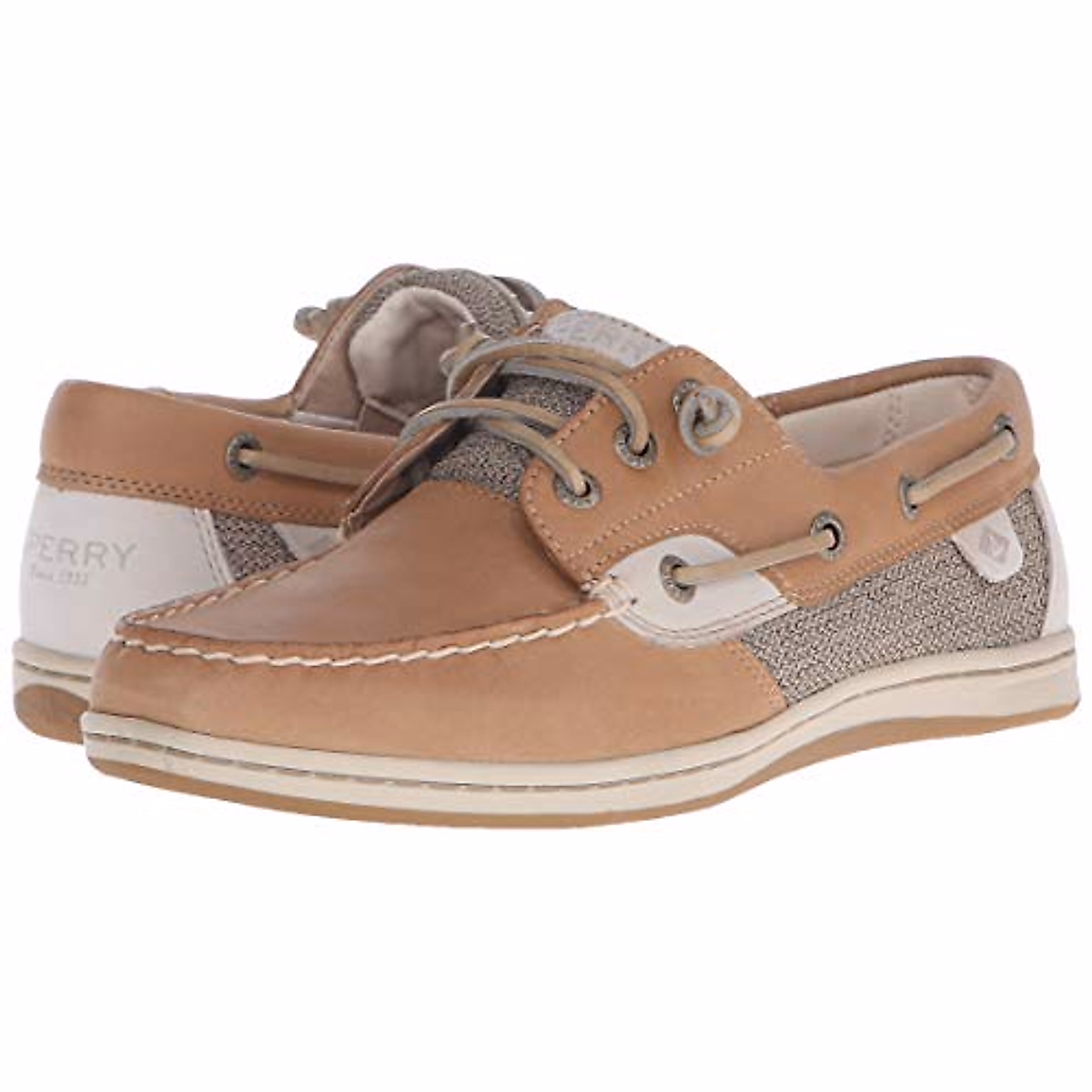 Sperry Womens Songfish Boat Shoe, Linen Oat, 9