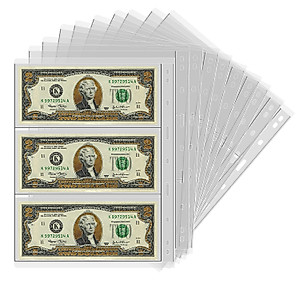 Coin Collection Supplies Holder Book for Collectors and 12 Sheets Money Binder Book Holder Page Protectors Bundle