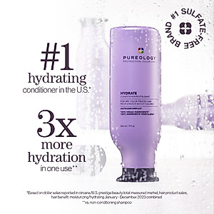 Pureology Hydrate Moisturizing Conditioner | For Medium to Thick Dry, Color Treated Hair | Sulfate-Free | Vegan