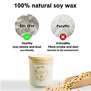 Scented Candles Gift Set for Women: Aromatherapy Candles for Home Rose Scented Natural Soy Wax Jar Candle Sets 2 Pack 6oz 40 Hour Burn Time Use for Stress Relief Relaxation Bath Yoga Birthday