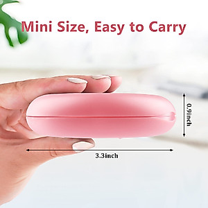 Retainer Case,Solid Orthodontic Retainer Case with Mirror-Pink