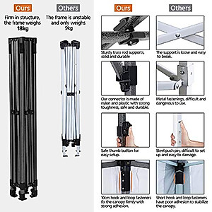 Yaheetech 10x10 Pop Up Canopy Tent, Commercial Instant Heavy Duty Canopy, 500D Waterproof Adjustable Canopy with Wheeled Carry Bag, 4 Sandbags & 4 Stakes, White