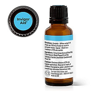 Plant Therapy Invigor Aid Essential Oil Blend 30 mL (1 oz) 100% Pure, Undiluted, Therapeutic Grade