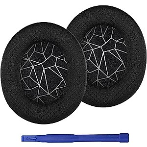 Arctis 9X Replacement Earpads Printing Mesh Ear Cushions for SteelSeries Arctis 1/3/5/7/9 Arctis Pro Arctis 9X Headphones Noise Canceling Headset Ear Pads Earmuff Repair Parts (Black+White)