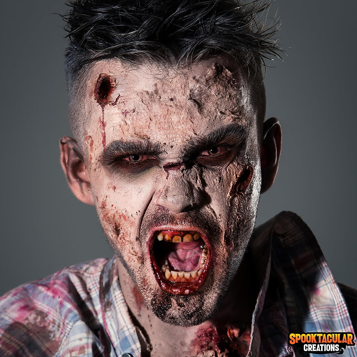 Spooktacular Creations 18 oz Halloween Liquid Latex, Fake Blood Liquid Latex, Stage Blood Gallon for Halloween Costume, Zombie Makeup, Vampire Makeup and Monster Makeup & Dress Up