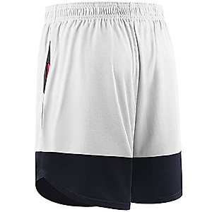 NELEUS Men's 2 in 1 Running Shorts with Liner,Dry Fit Mesh Gym Workout Shorts with Pockets,3 Pack,6094,Black/Grey/White,L