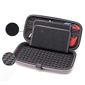 CUTEH Storage Bag for Switch, Console Handheld Carrying Case with 19 Game Card Holders Pouch Travel Bag