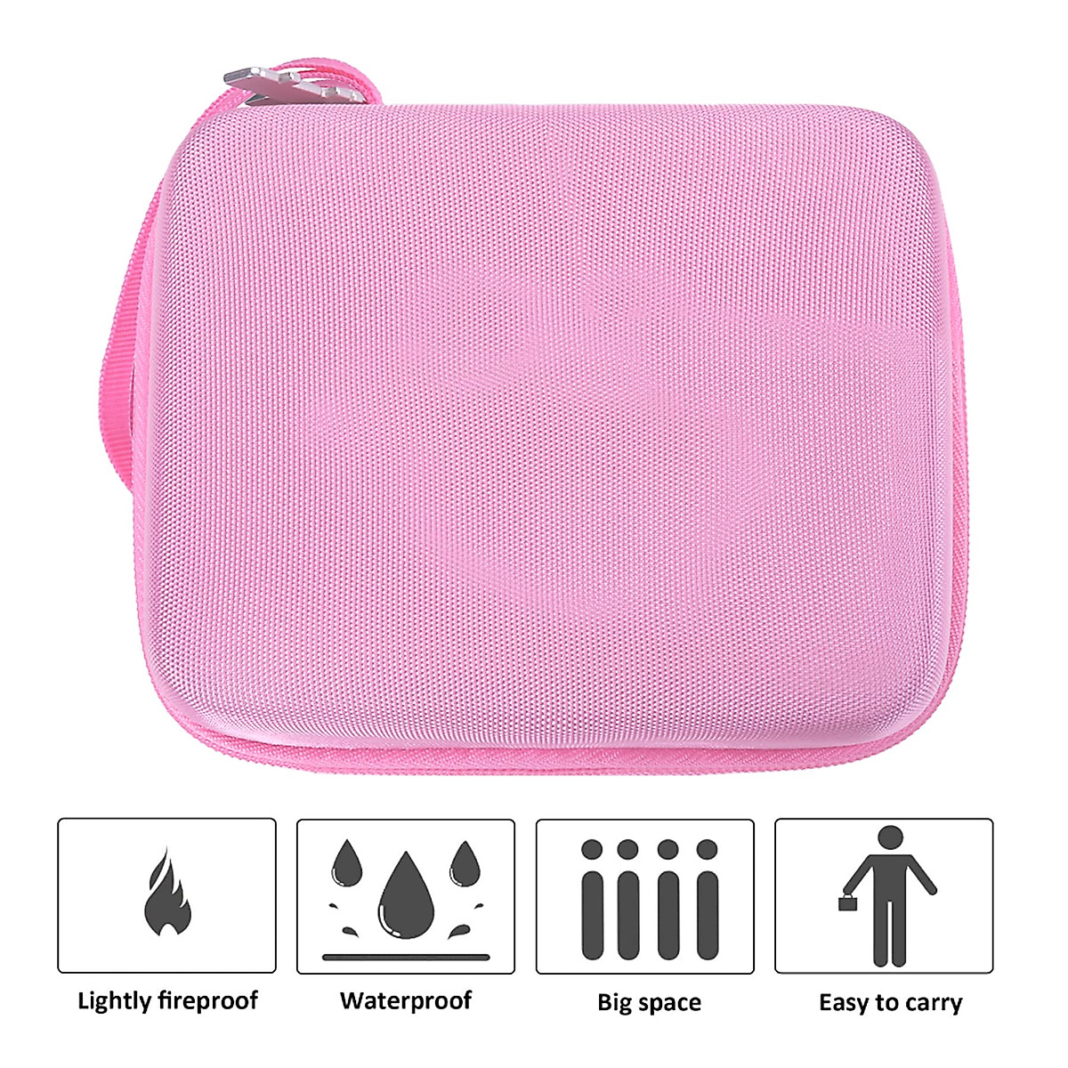 khanka Hard Travel Case Replacement for Phomemo M04S Portable Thermal Printer, Bluetooth Label Printer, Case Only (Pink)