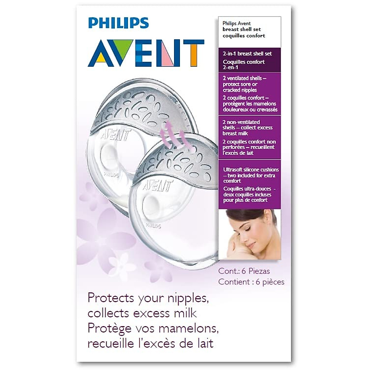 Philips AVENT Comfort Breast Shell Set, 2 Pack, SCF157/02