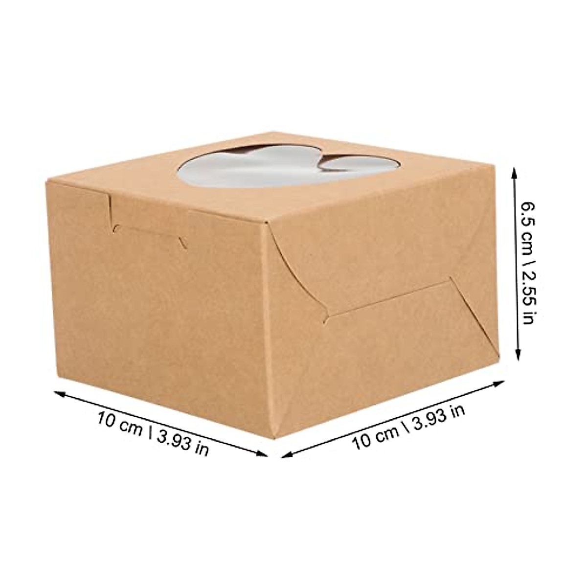Baluue Bath Gift 28 Pcs Boxes Kraft Paper Box Boxes with Window Treat Box Cakesicle Boxes Mini Cake Boxes Cake Pans Gift Wrap Boxes Bakery Box Party Favor Cookie Boxes Van