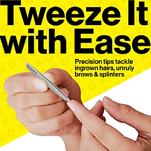 Harperton Pluckit - Professional Tweezers Set - Slant + Pointed Precision Tips