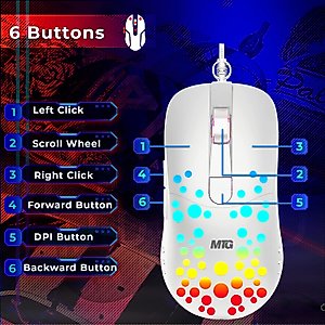 Gaming Kit for PC, RGB Keyboard and Mouse, Gaming Headphone, Large LED Desk Mat with Smooth Surface with RGB Modes for Desktop Computer, Xbox and PS4 Gamers - MTG 4 in 1 Combo
