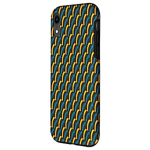 iPhone XR Abstract Yellow and Blue Waves Case