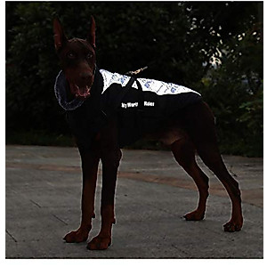 Pet Clothes, Large Dog Coats with Reflective Waterproof Dog Jacket Warm Cold Weather Costume for Medium Large Dogs (XL:White)