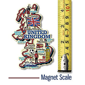 United Kingdom Jumbo Country Map Magnet by Classic Magnets, Collectible Souvenirs Made in The USA